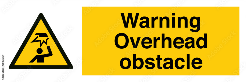 Safety Sign Marking Label Symbol Pictogram Standards Warning Overhead ...
