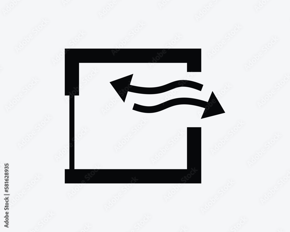 Ventilation Opening Window Air Flow Exchange Ventilate Black White ...