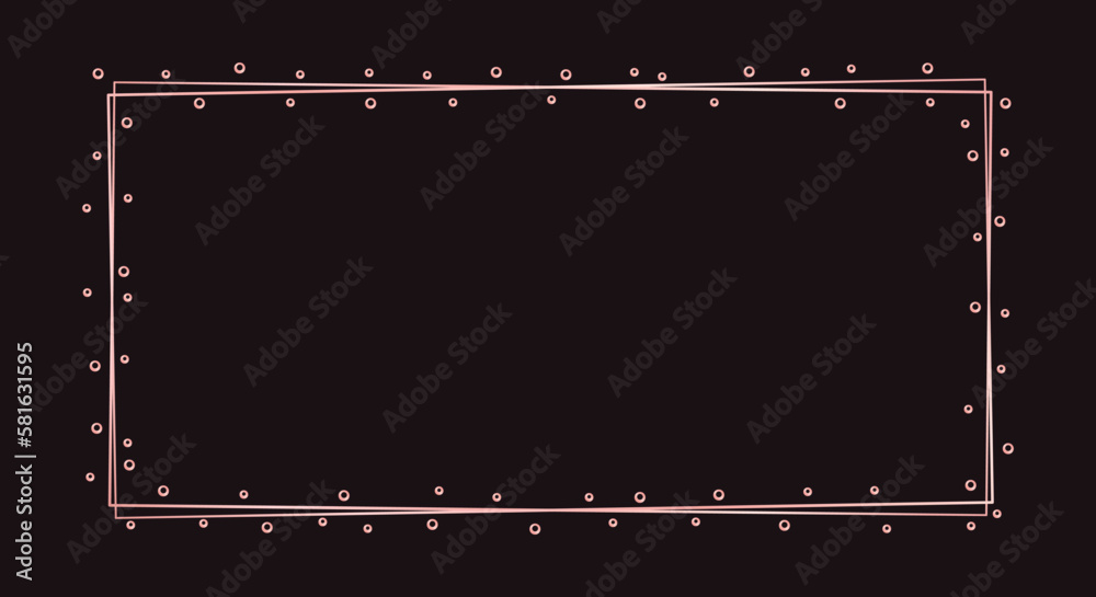 Simple rectangle geometric rose gold frame border. Vector modern design ...