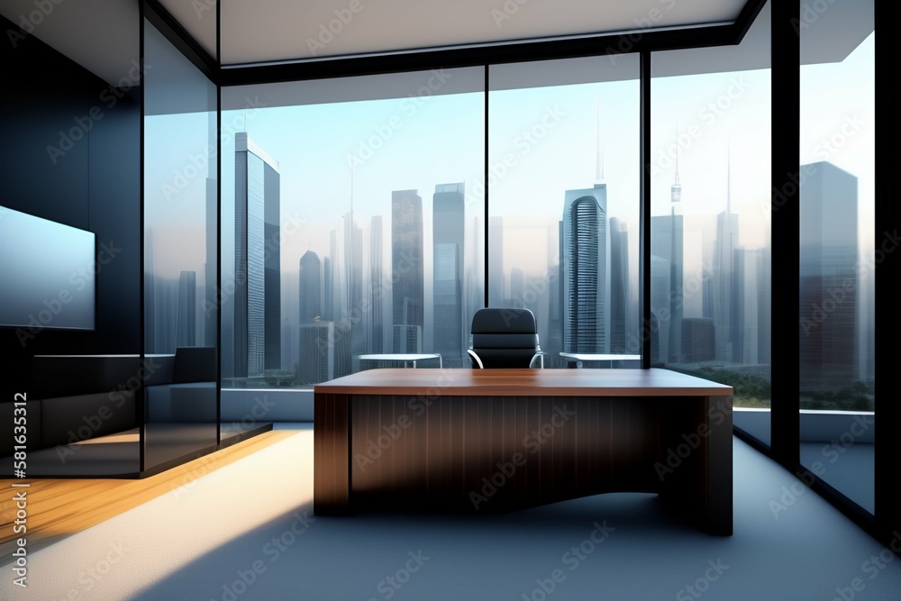Ultra modern sleek office zoom background Stock Illustration | Adobe Stock