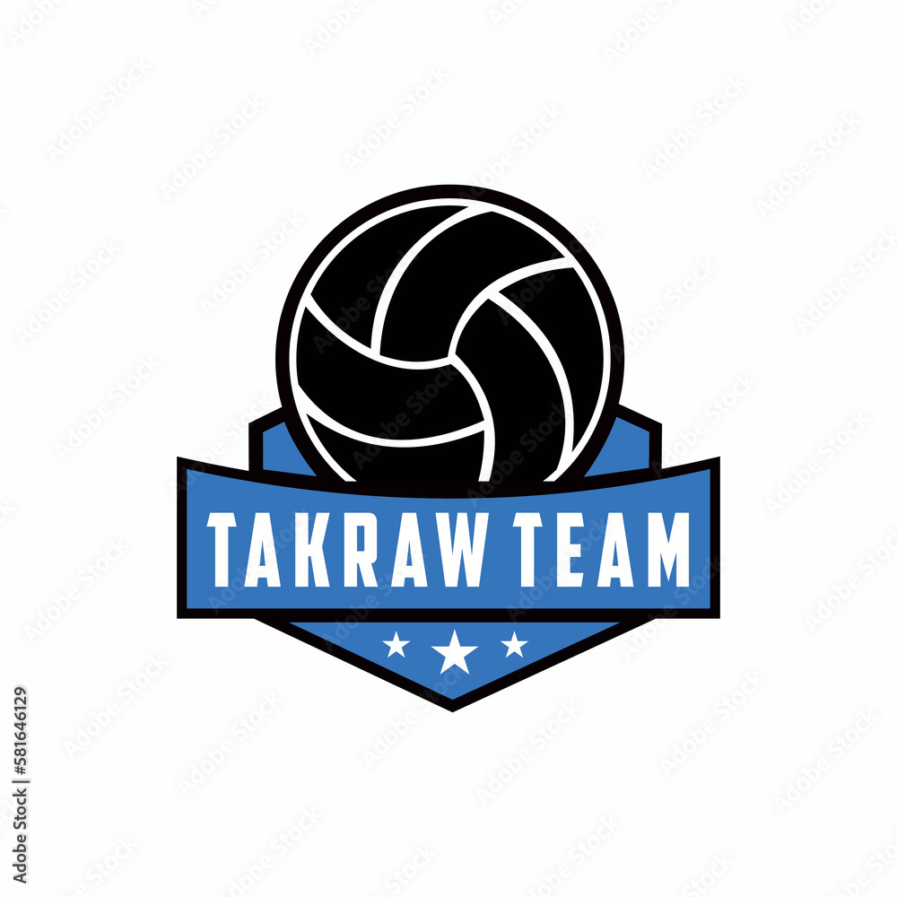 Sepak Takraw logo design power ball. logotype, typographic - vector ...