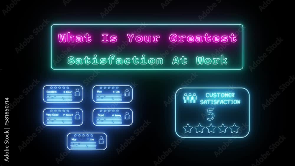 what is your greatest satisfaction at work Neon green-pink Fluorescent ...