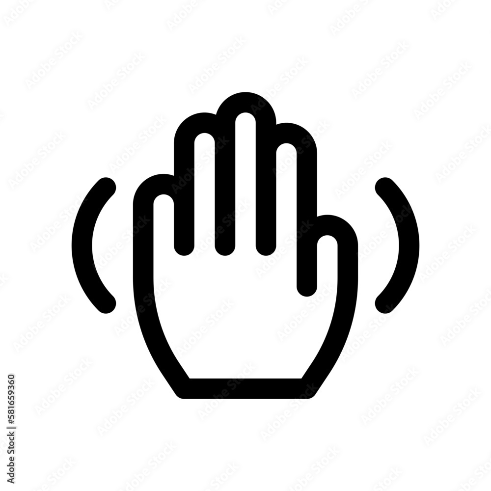 Editable hand gesture wave vector icon. Part of a big icon set family ...