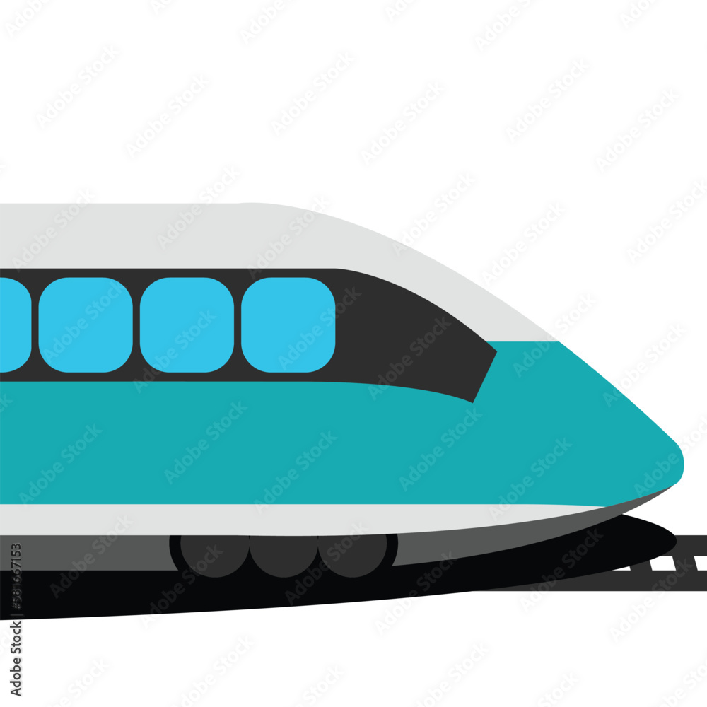 High-Speed Train Vector sign design. Isolated high speed train ...