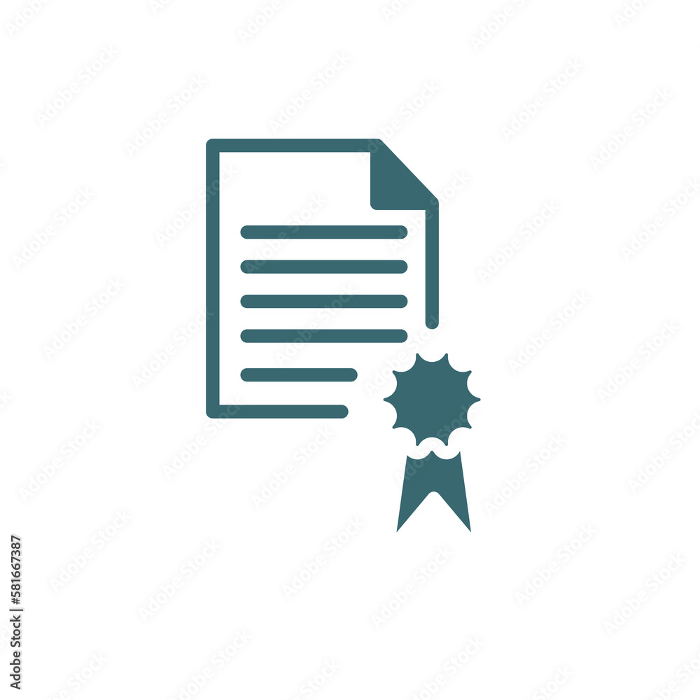 qualification icon. Filled qualification icon from distance learning ...