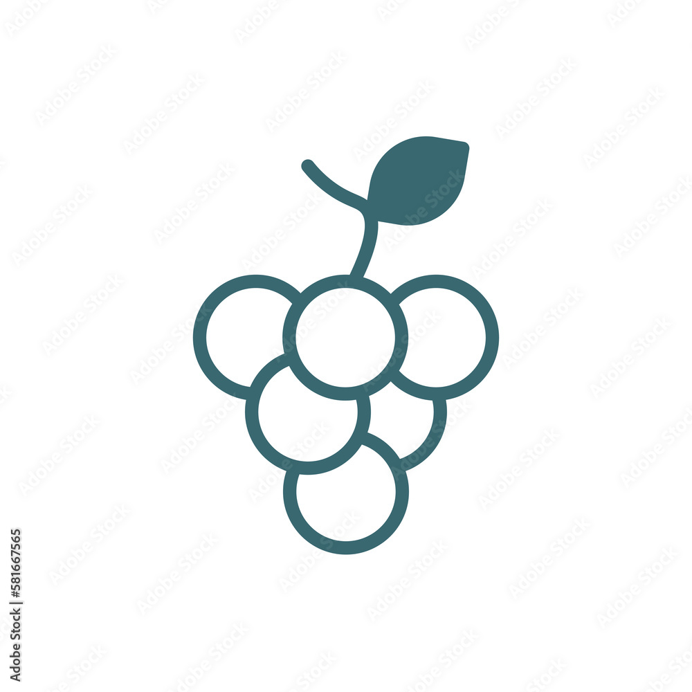 grape icon. Filled grape icon from vegetables and fruits collection ...