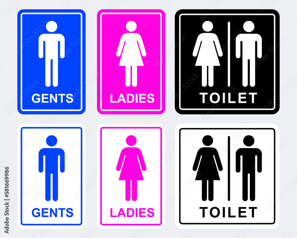 toilet sign printable public signage restroom area wc simple minimalist ...