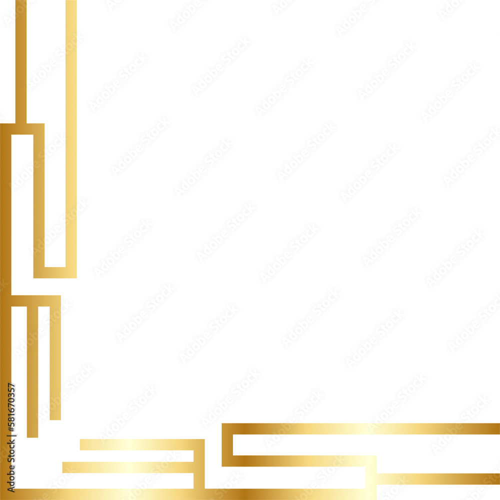 Elegant Gold Border Corner Stock Illustration | Adobe Stock