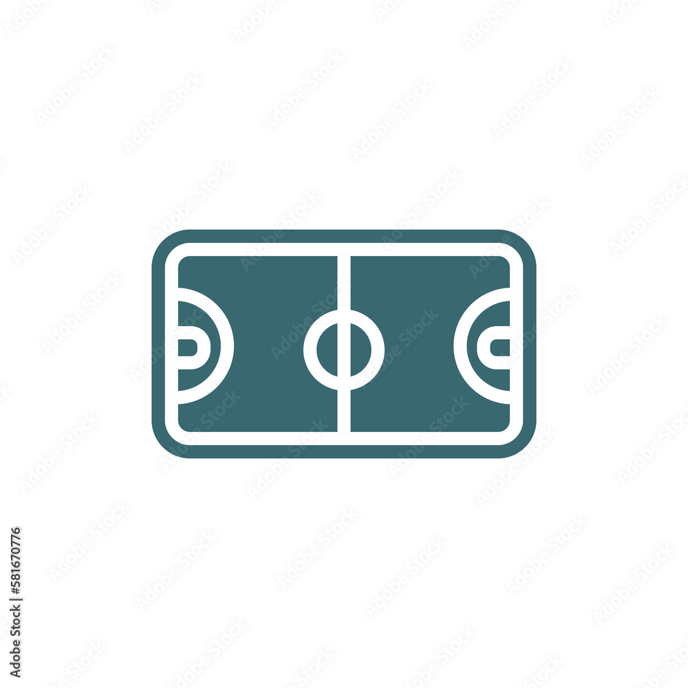 basketball court icon. Filled basketball court icon from sport and game ...