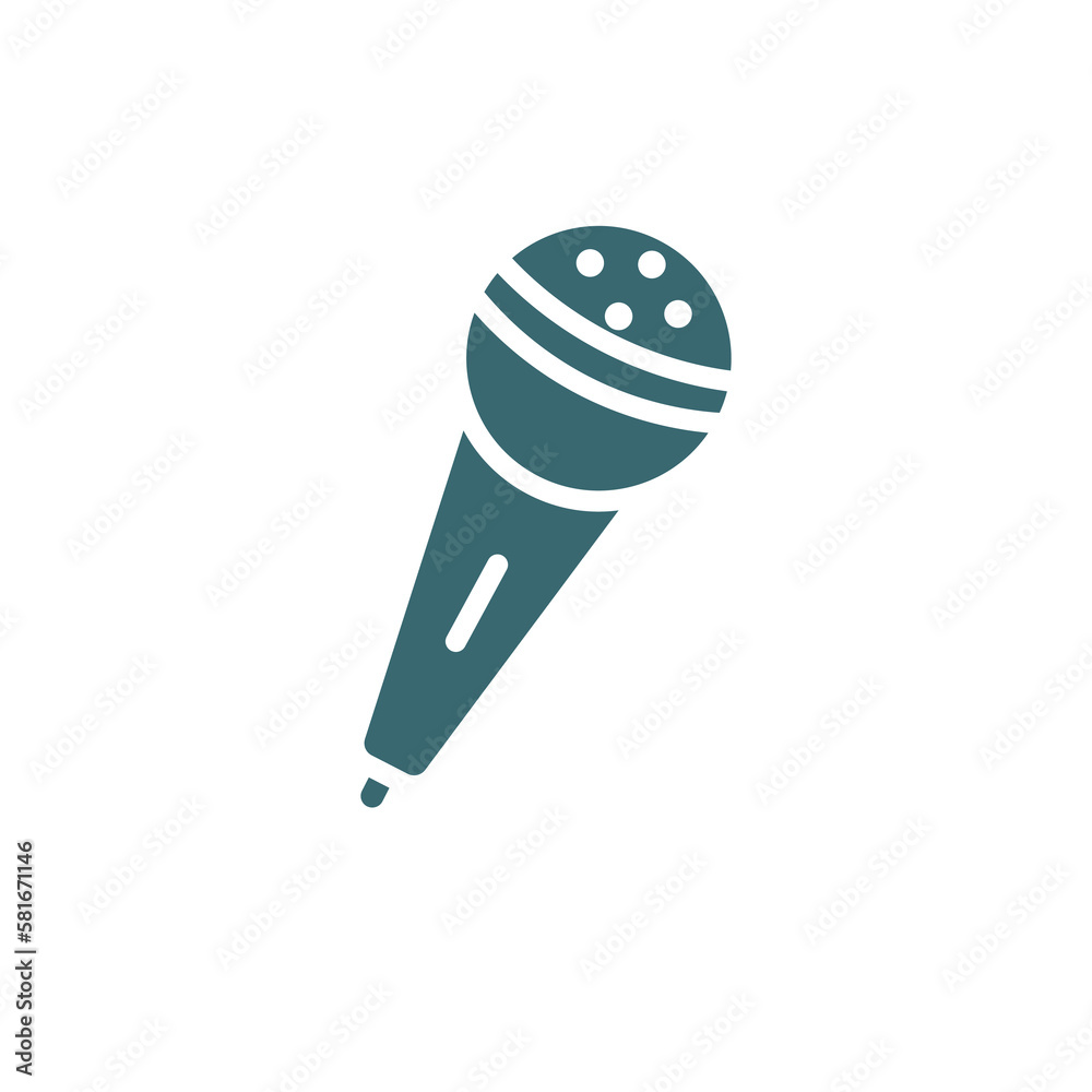 basic microphone icon. Filled basic microphone icon from technology ...