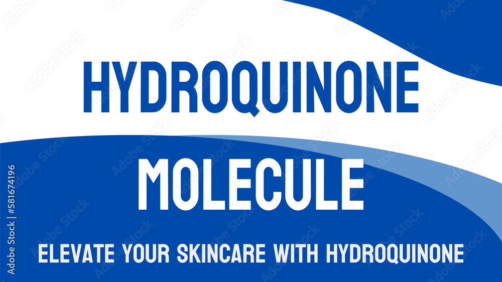 Hydroquinone molecule: Skin-lightening agent used in cosmetics and ...