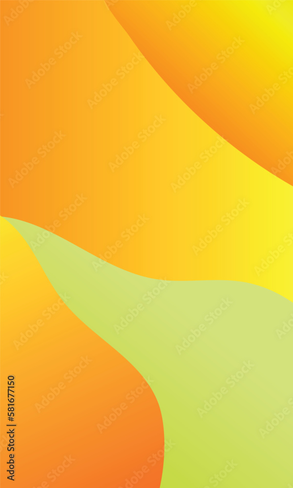 Mobile screen application display with abstract gradient fluid shape ...