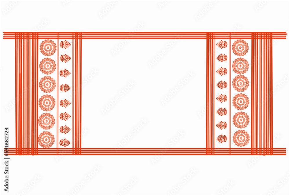 gamosa or gamusa from assam.gamosa textile pattern. gamosa or gamusa is ...