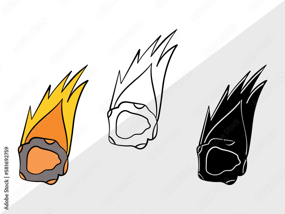 Comet SVG, Comet Clipart, Asteroid Svg, Comet Icon Svg, Space Svg ...