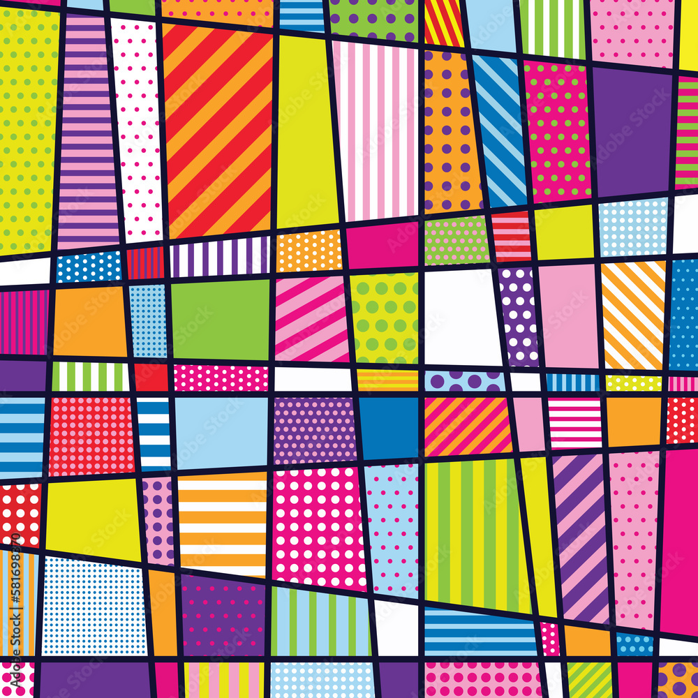 Pop Art vector image. Pop-art geometric colourful.Color splash abstract ...