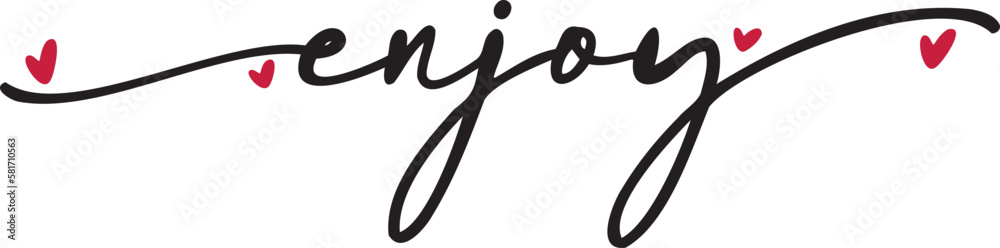 Enjoy calligraphy. Hand drawn lettering phrase, Calligraphy t shirt ...