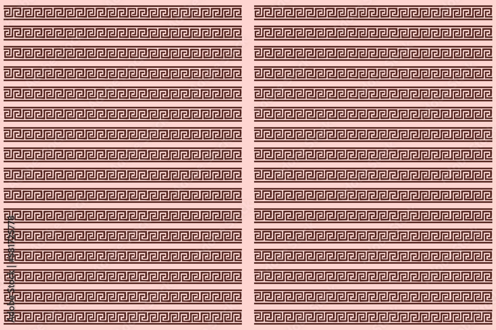 Greek key Versace pattern design with geometric shapes background Stock ...