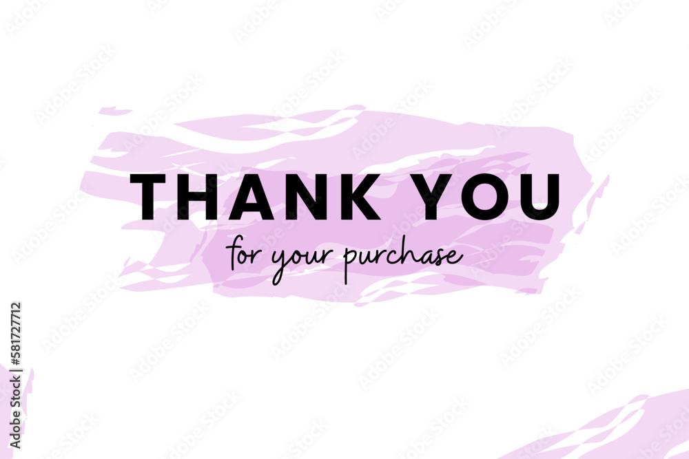 Thank you for your PURCHASE, printable vector illustration. Business ...
