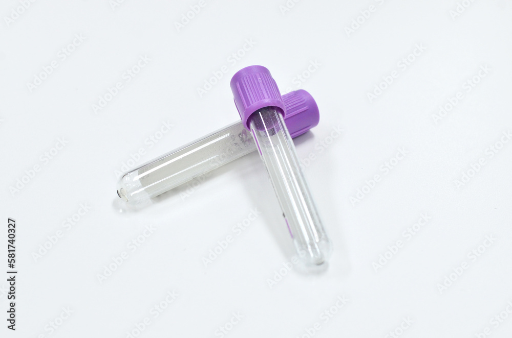 Purple vacuum blood collection tube with EDTA as anticoagulant for ...