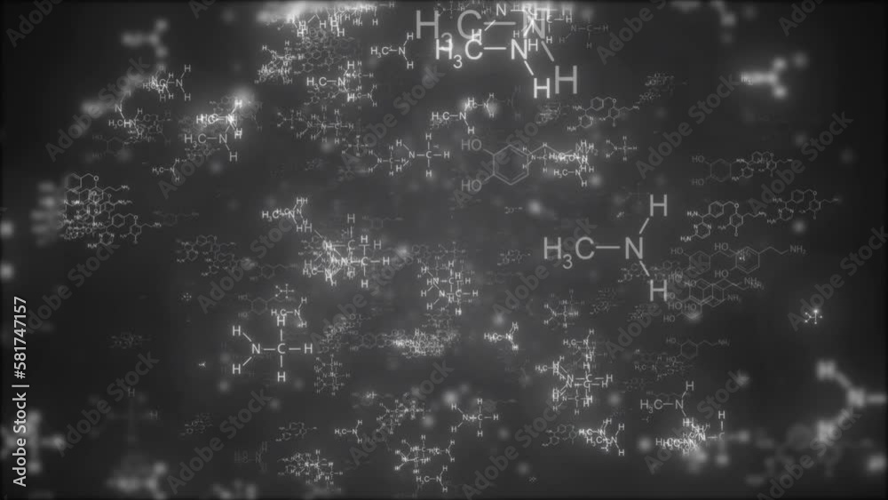 Chemistry Structure Background. Chemical Formula Structure Moving ...