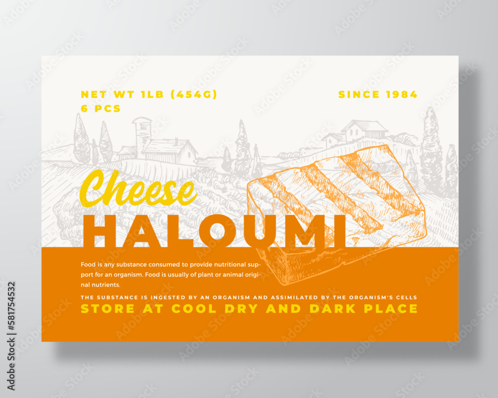 Dairy Food Label Template. Abstract Vector Packaging Design Layout ...