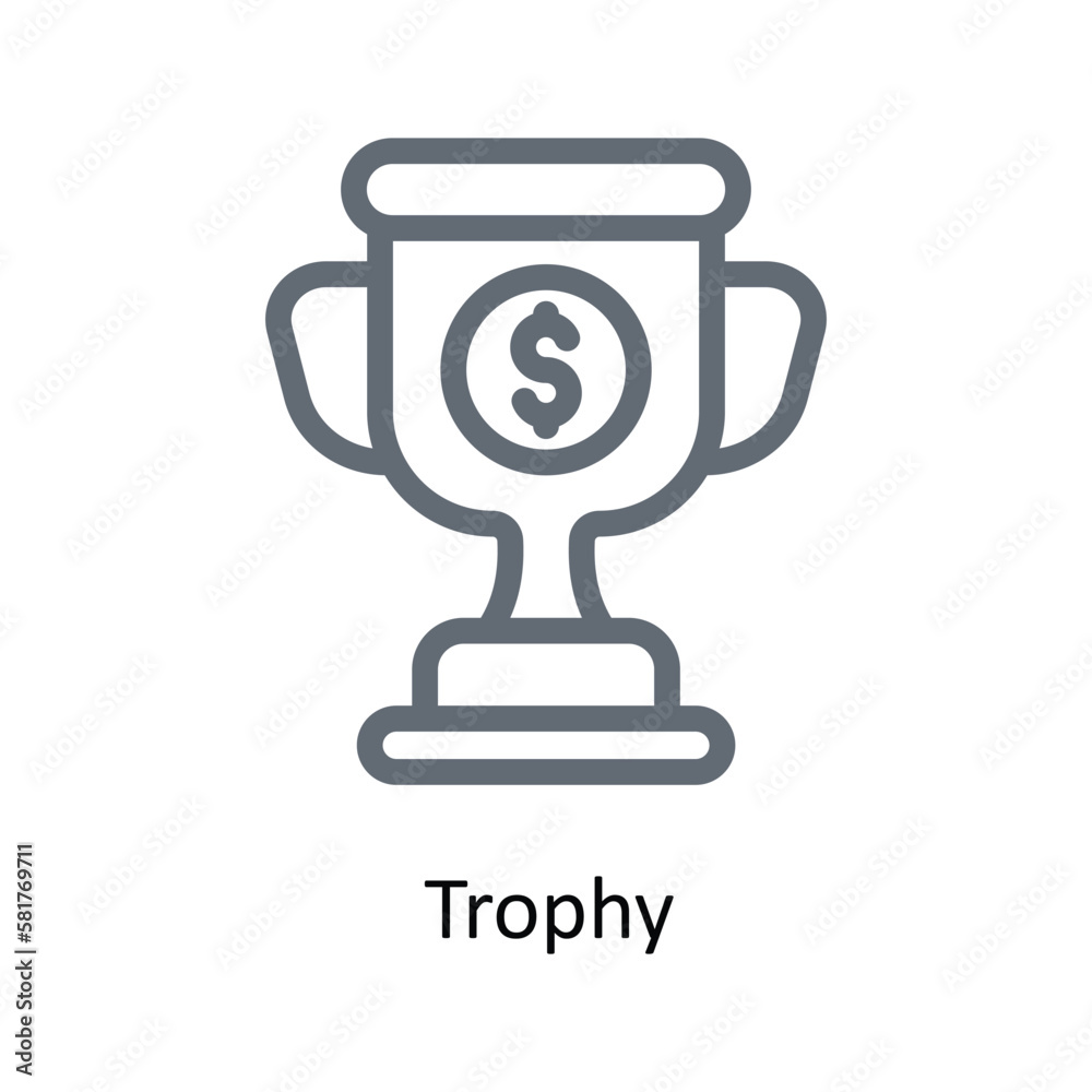Trophy Vector outline Icons. Simple stock illustration stock Stock ...