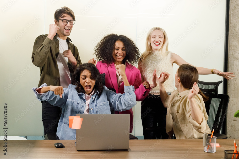 Applause, team and meeting, support and brainstorming with tech ...