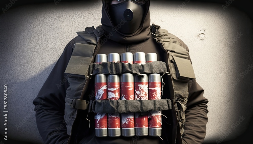 Terrorist With Bomb On Chest