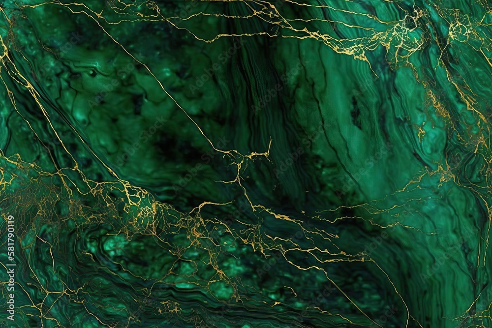 Marble green color with subtle gold flecks background (Ai generated ...