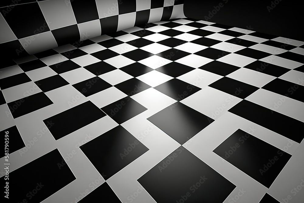 Checkboard pattern, black and white background (Ai generated) Stock ...