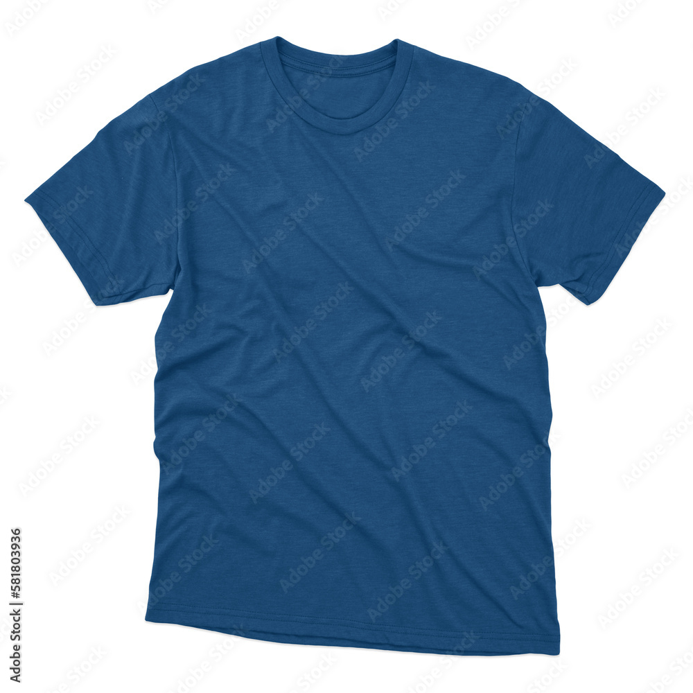 blue t shirt round neck transparent background PNG Stock Photo | Adobe ...