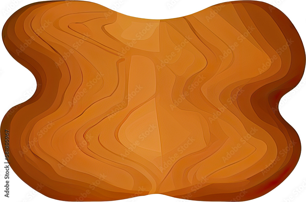 wood, slice, vector, cartoon, illustration, wooden, tree, cut, trunk ...