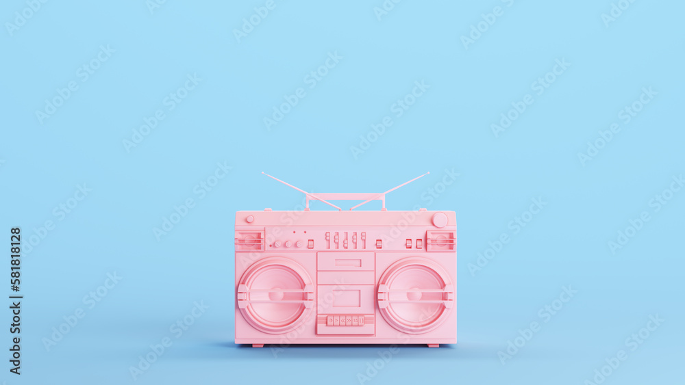 Ilustração do Stock: Pink Boombox Cassette Player Ghetto Blaster Stereo ...