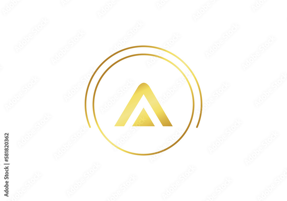 Simple circle logo and unique art logo design with the letter and ...