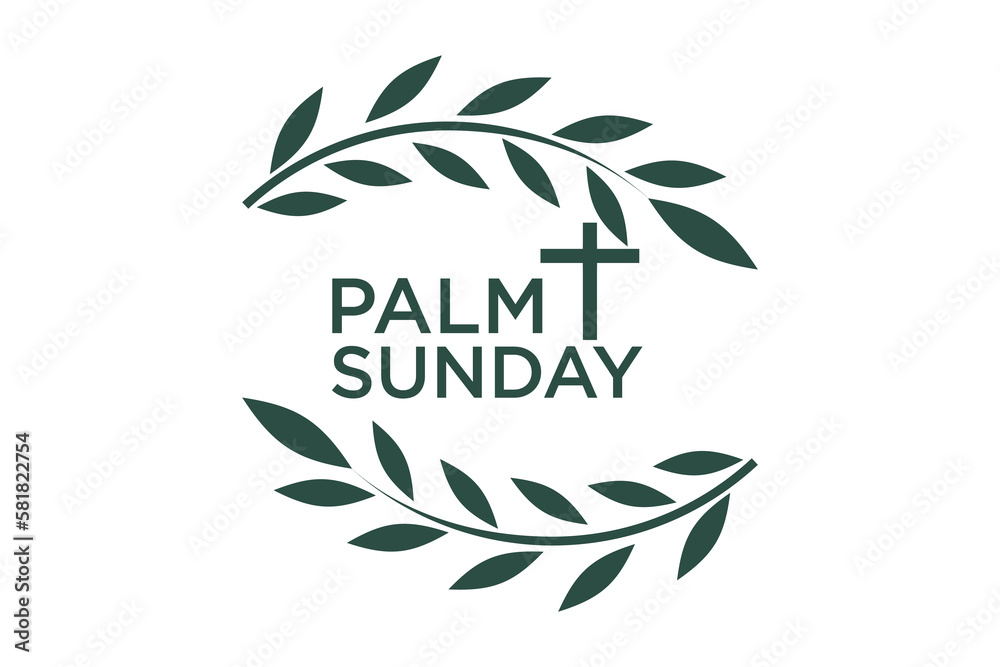 palm sunday logo vector Stock Vector | Adobe Stock