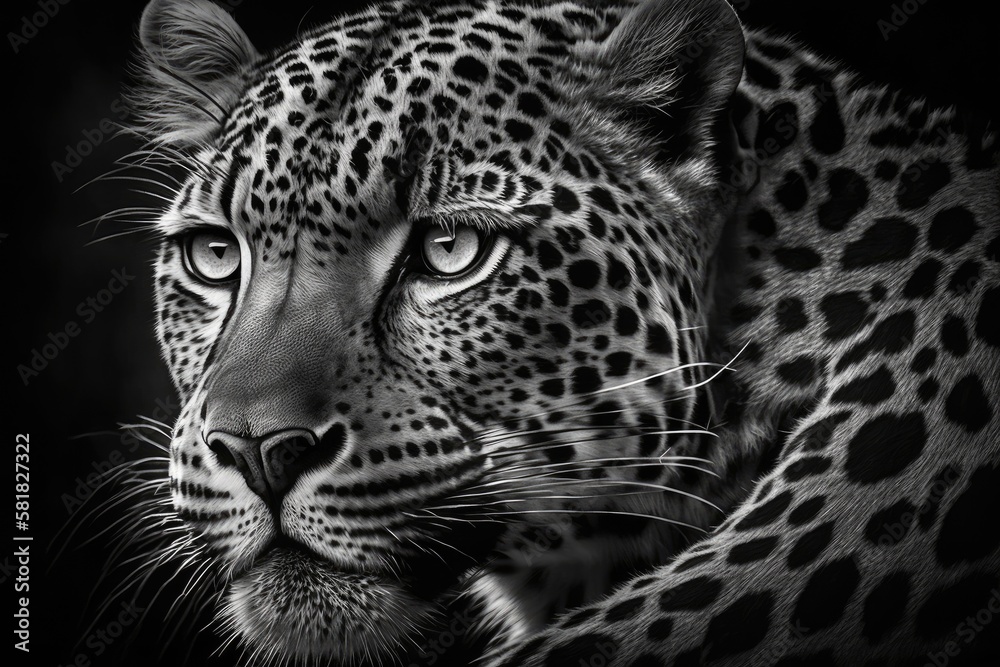 Leopard Photography Black And White
