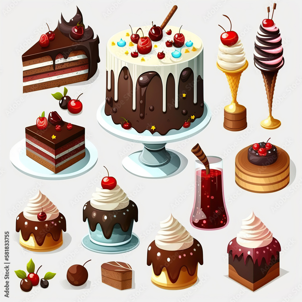 Black Forest Cakes, combines rich chocolate cake layers, fresh cherries ...