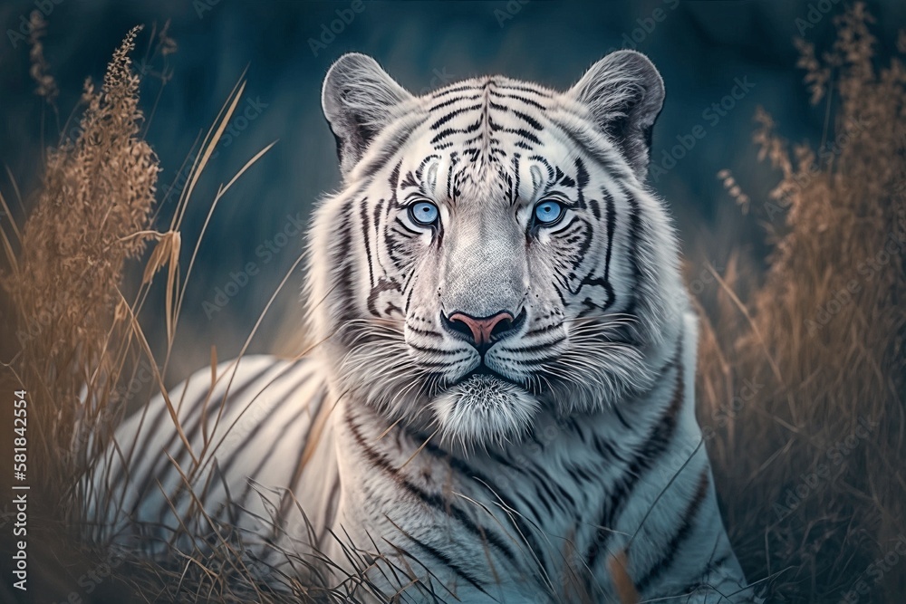 White Tigers With Blue Eyes Wallpaper Download Free Tiger Face With