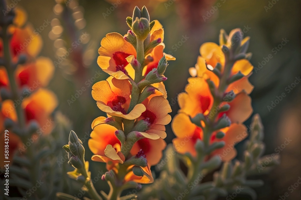 Snapdragons – A vibrant orange and yellow snapdragon in full bloom, AI ...