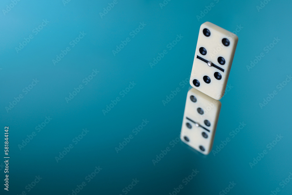 board logic game for the whole family and friends of dominoes. light ...