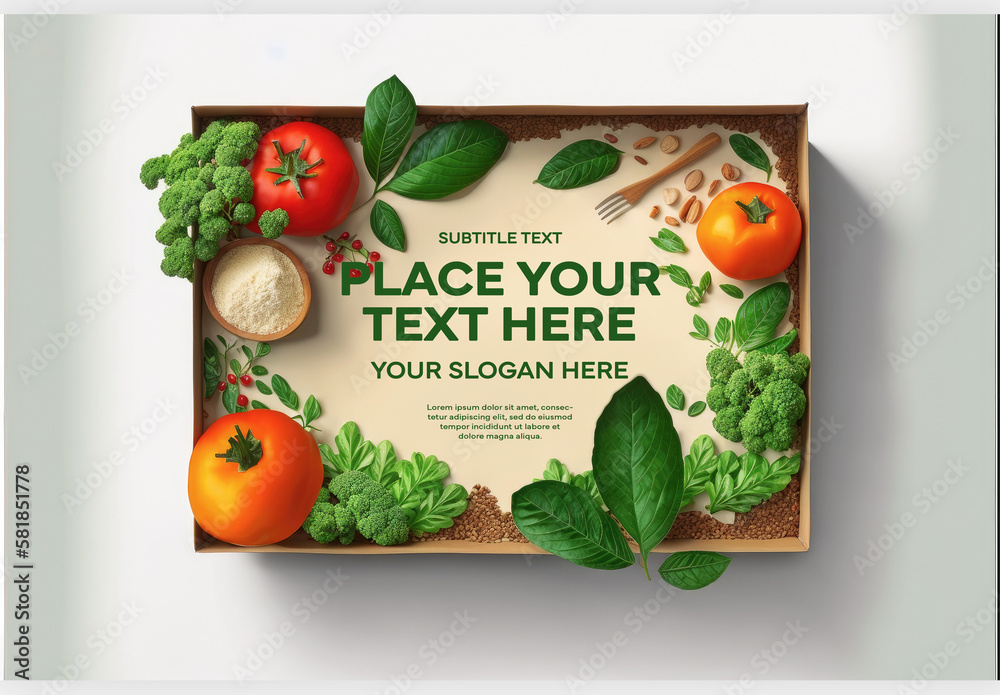 Detail Paper Box with Tomatoes and Green Vegetables and Grapes Fruits ...