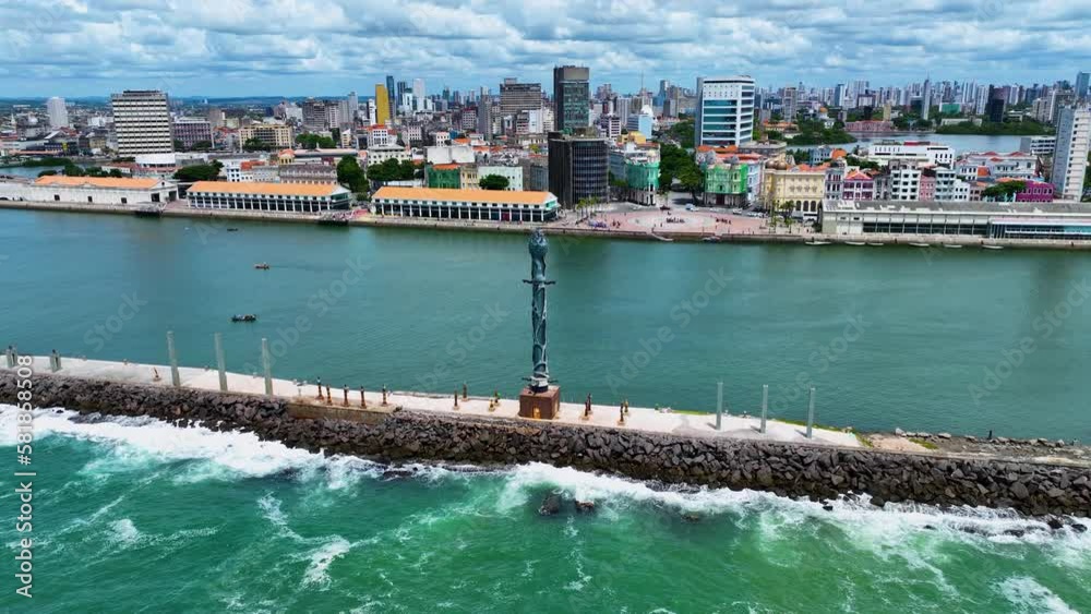 Sculpture Park At Recife In Pernambuco Brazil. Cityscape Landscape ...