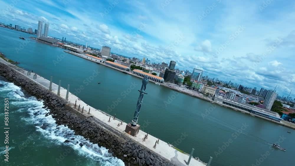 Sculpture Park At Recife In Pernambuco Brazil. Cityscape Landscape ...