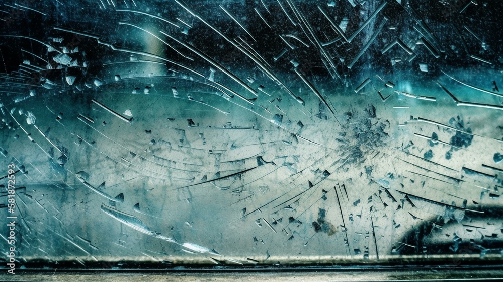 Faded and scratched glass texture with fingerprints Generative AI Stock ...