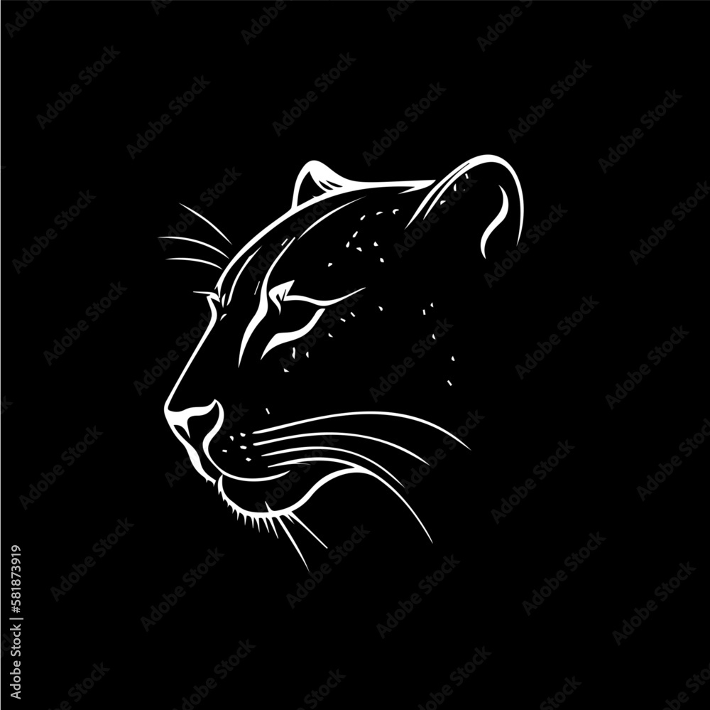 panther head dotwork tattoo with dots shading, tippling tattoo. Hand ...