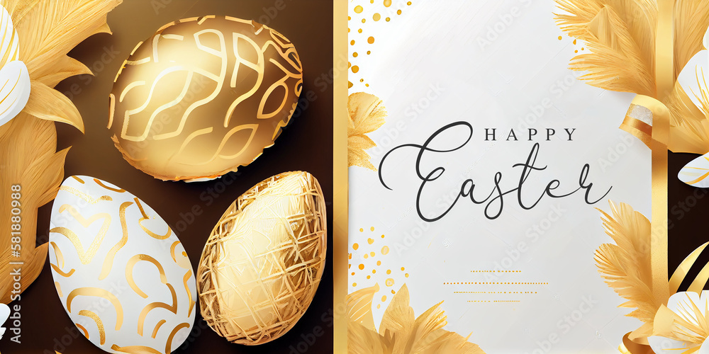 Easter Set of greeting cards, holiday covers, posters, flyers design in ...