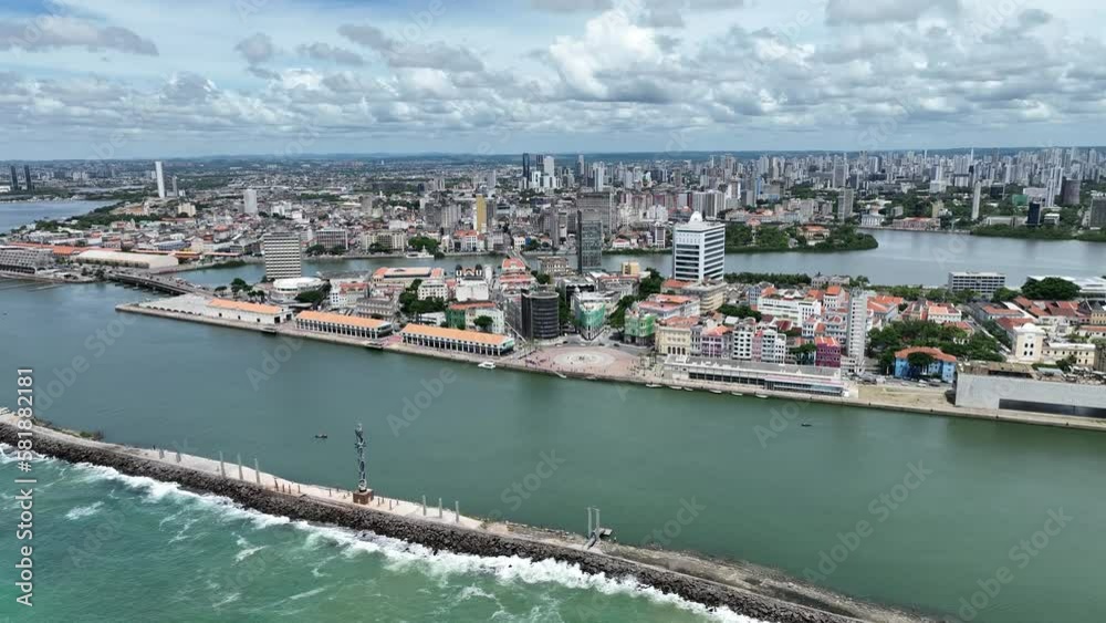 Sculpture Park At Recife In Pernambuco Brazil. Cityscape Landscape ...