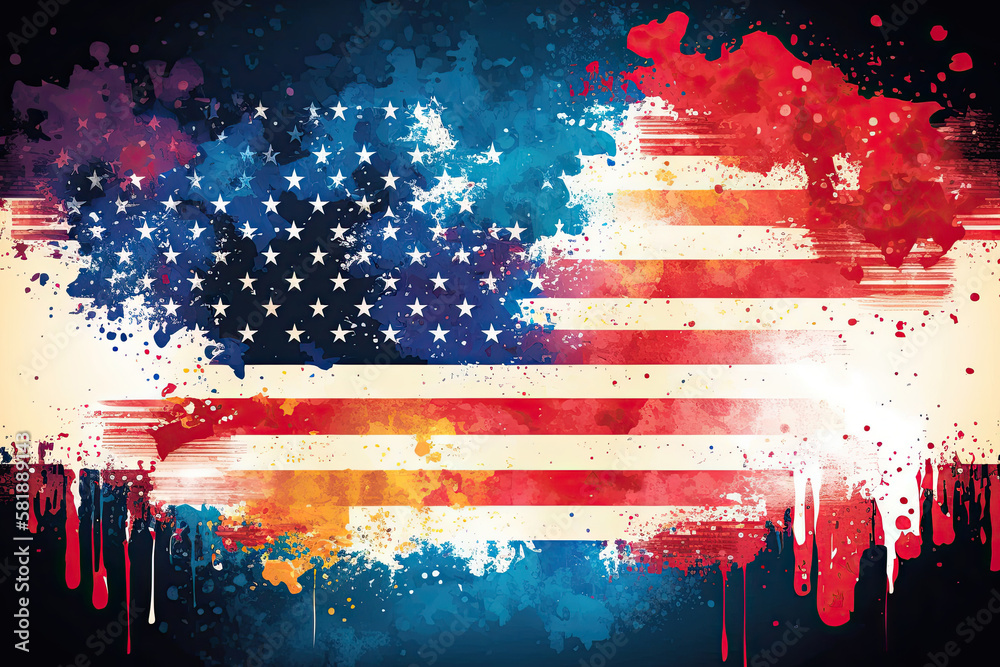 USA national flag. American flag. Created with Generative AI Stock ...