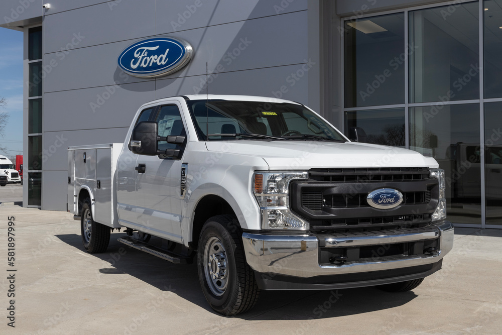Ford Super Duty F-250 utility cab display. Ford offers the Super Duty ...