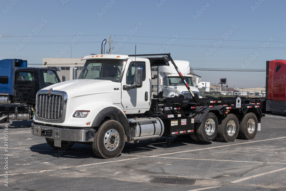 Navistar International Semi Tractor Trailer Truck display at a ...